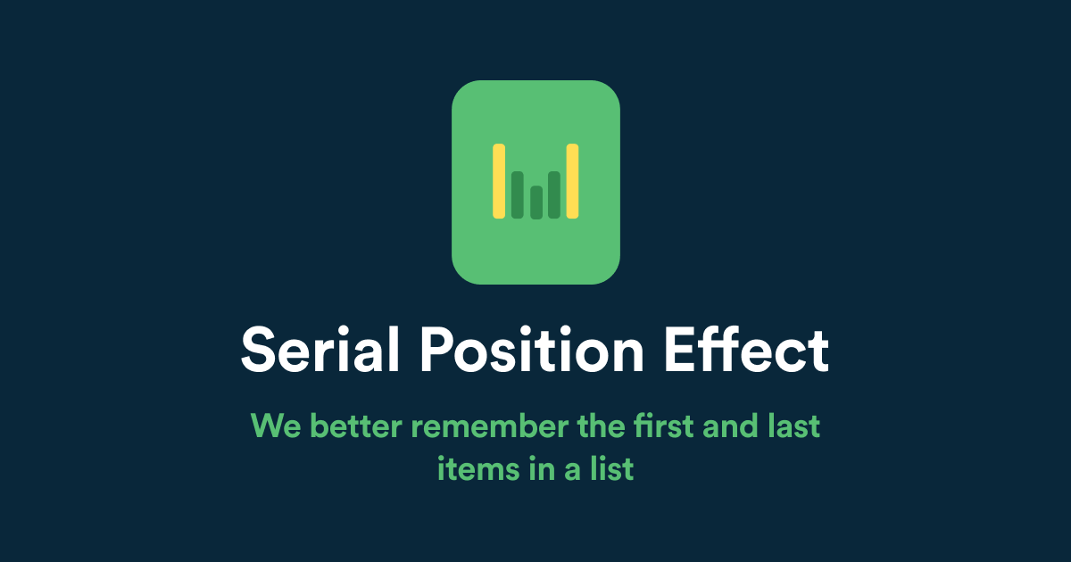 Serial Position Effect - Coglode