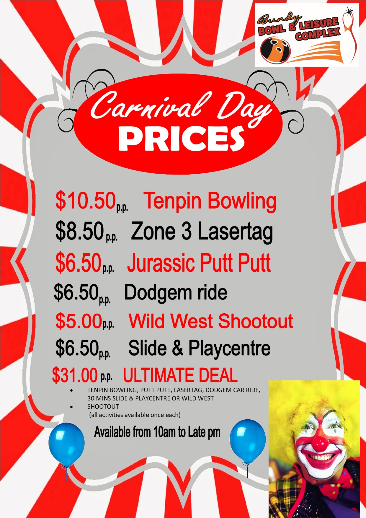 What's On - Bundy Bowl & Leisure Complex