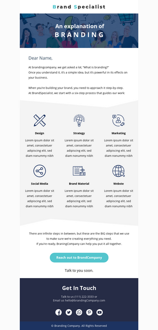 Branding Email Template | Unlayer