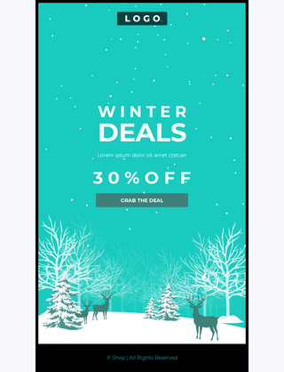 Winter Sales Email Template | Unlayer