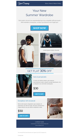 Summer Wardrobe Email Template | Unlayer