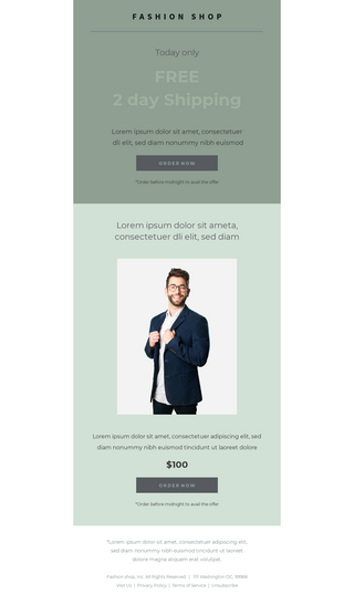 Free Shipping Offer Email Template | Unlayer