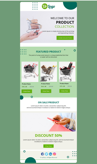 Online Shop Email Template | Unlayer