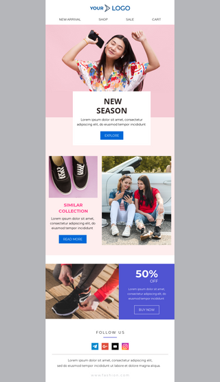 New Collection Email Template | Unlayer