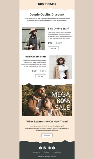 Mega Sale Email Template | Unlayer