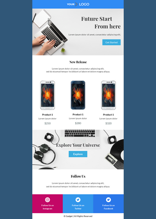 Gadget Email Template | Unlayer
