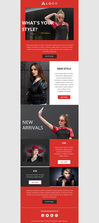 Fashion Brand Email Template | Unlayer
