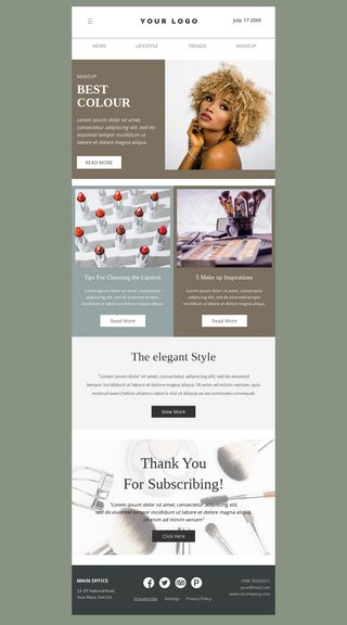 Makeup Idea Email Template | Unlayer