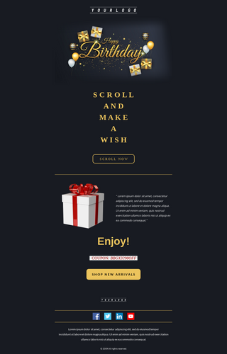 Birthday Discount Email Template | Unlayer