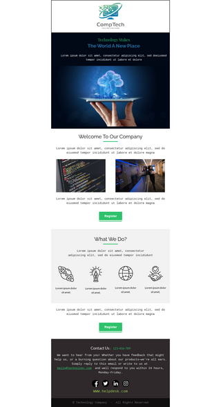 Technology Email Template | Unlayer