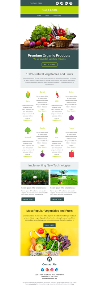 Agriculture Email Template | Unlayer