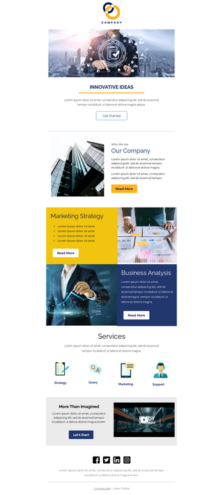 Business Services Email Template | Unlayer