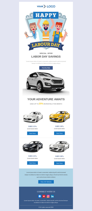 Free Email Templates for Labor Day | Unlayer