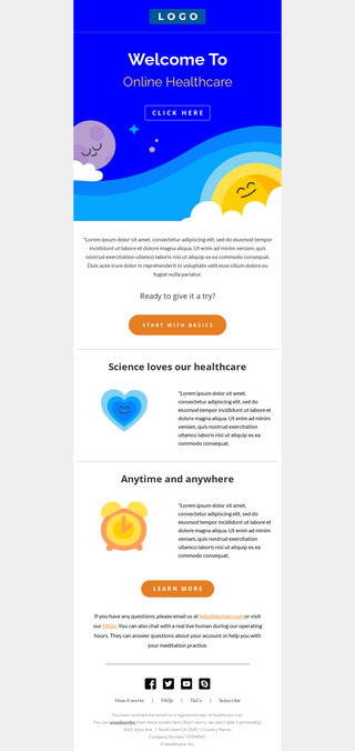 Online Healthcare Email Template | Unlayer