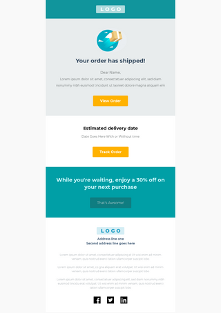Delivery Confirmation Email Template | Unlayer