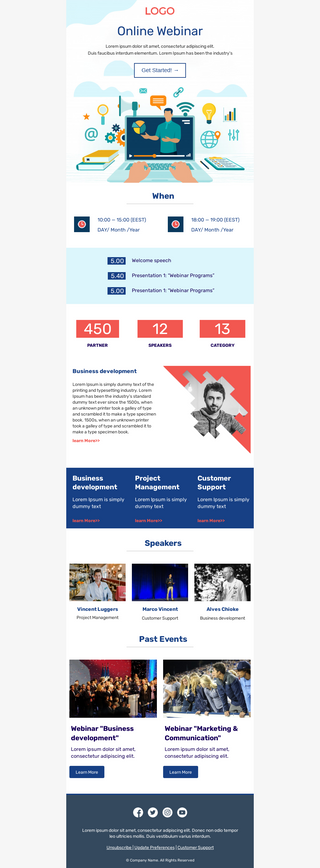 Free Email Templates for Webinar | Unlayer