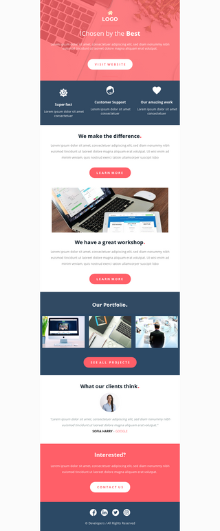 Digital Services Email Template | Unlayer