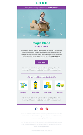 Kids Gifts Email Template | Unlayer