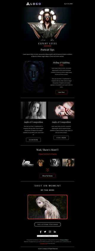 Free Email Templates for Photography | Unlayer