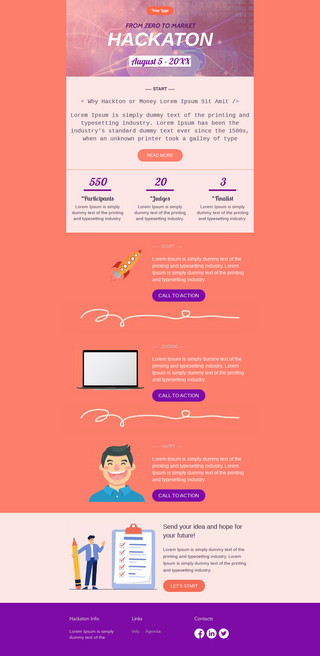 Hackathon Email Template | Unlayer