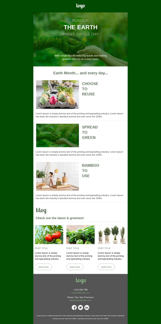 Green Planet Email Template | Unlayer