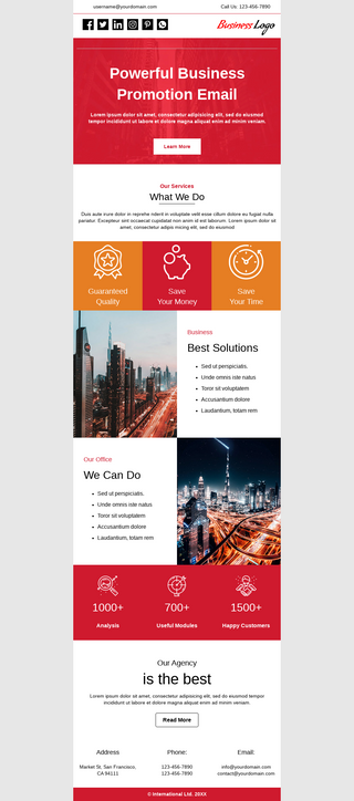 Business Promotion Email Template | Unlayer