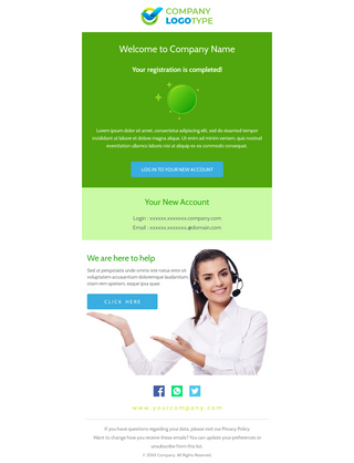 Registration Confirmation Email Template | Unlayer