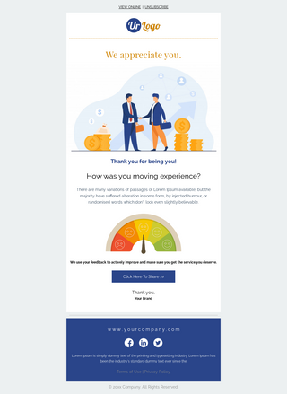 Appreciate You Email Template | Unlayer