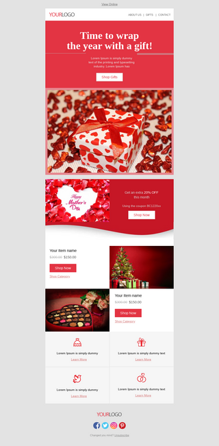 Wrap the Year Email Template | Unlayer