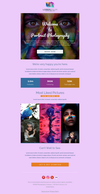 Free Email Templates for Photography | Unlayer