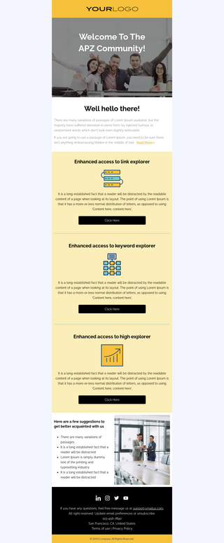 New Client Onboarding Email Template | Unlayer