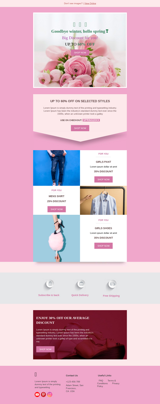Spring Sale Email Template | Unlayer
