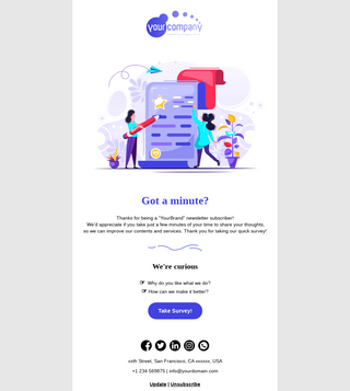 Free Survey Email Templates | Unlayer