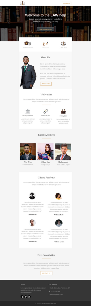 Legal Consultancy Service Email Template | Unlayer