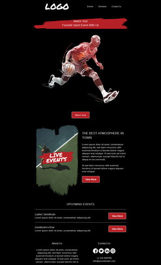Sports Tournament Email Template | Unlayer