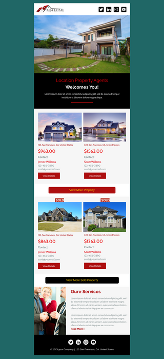 Free Email Templates for Real Estate | Unlayer