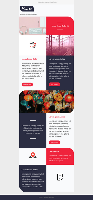 Minimal Design Email Template | Unlayer