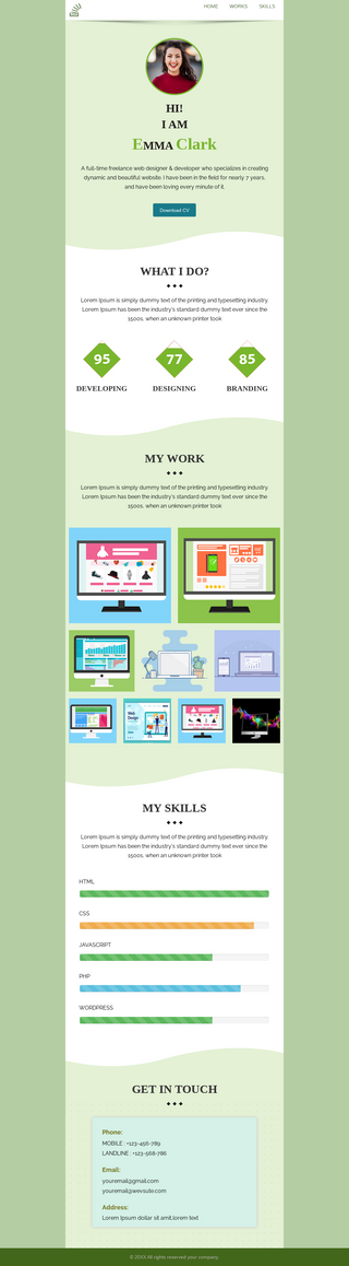 Developer Resume Email Template | Unlayer