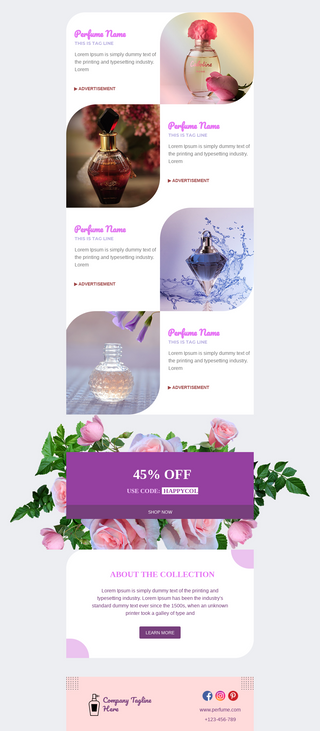 Perfume Shop Email Template | Unlayer