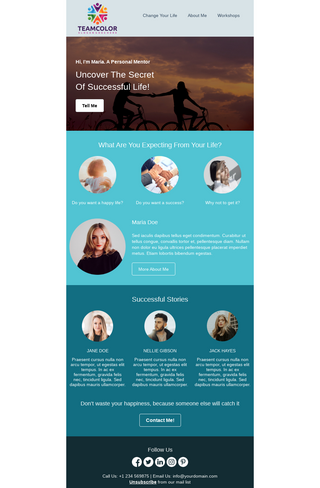 Personal Development Mentor Email Template | Unlayer