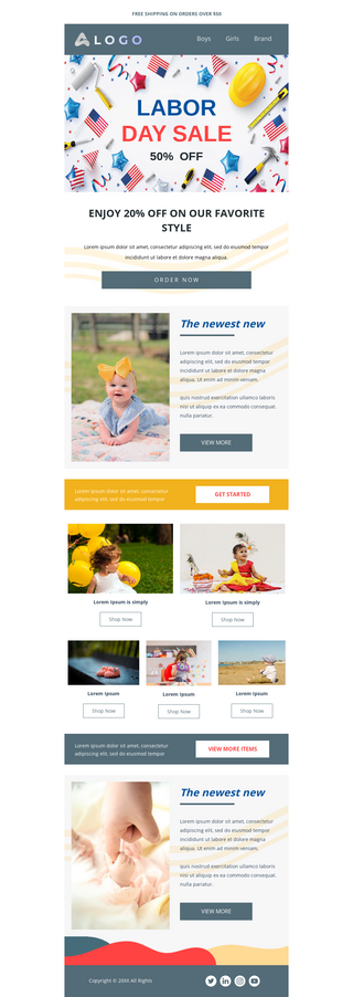 Free Email Templates for Labor Day | Unlayer