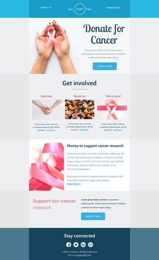 Donate for Cancer Email Template | Unlayer