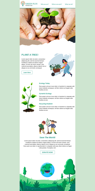 Fundraising For Environment Email Template | Unlayer