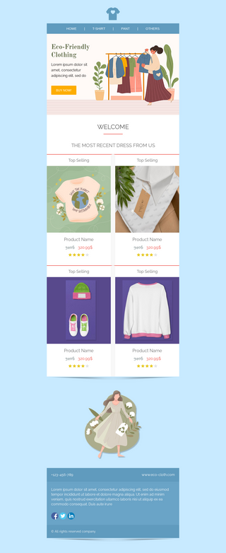 Eco Friendly Clothing Email Template | Unlayer