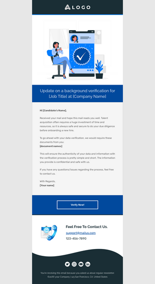 Free Verification Email Templates | Unlayer