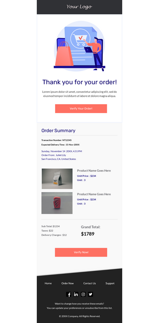 Free Verification Email Templates | Unlayer