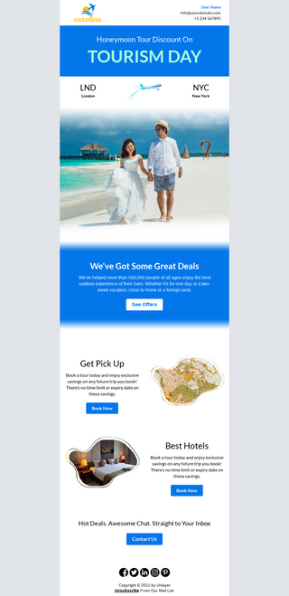 Free Email Templates for World Tourism Day | Unlayer