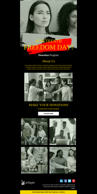 Free Juneteenth Email Templates | Unlayer