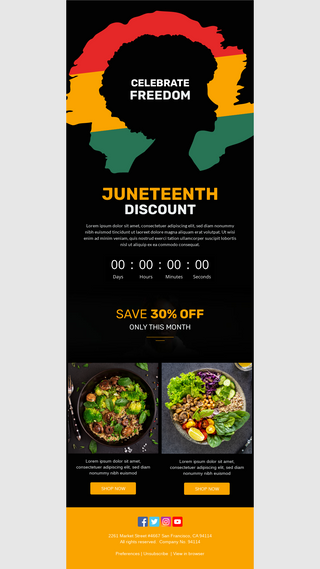 Free Juneteenth Email Templates | Unlayer