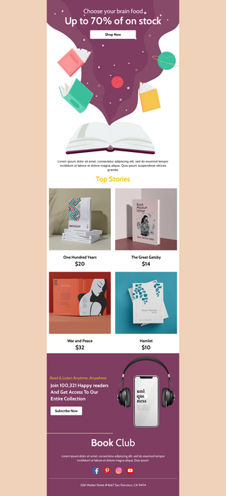 Free Email Templates for Subscription | Unlayer